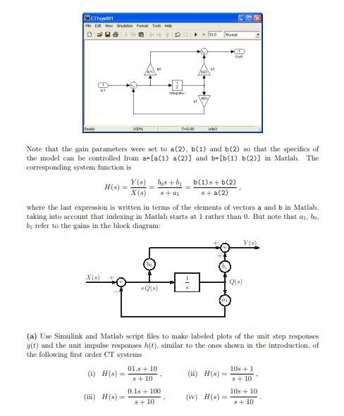 Solved 3 Lab Experiments E1. CT Signals in Matlab. (a) The | Chegg.com
