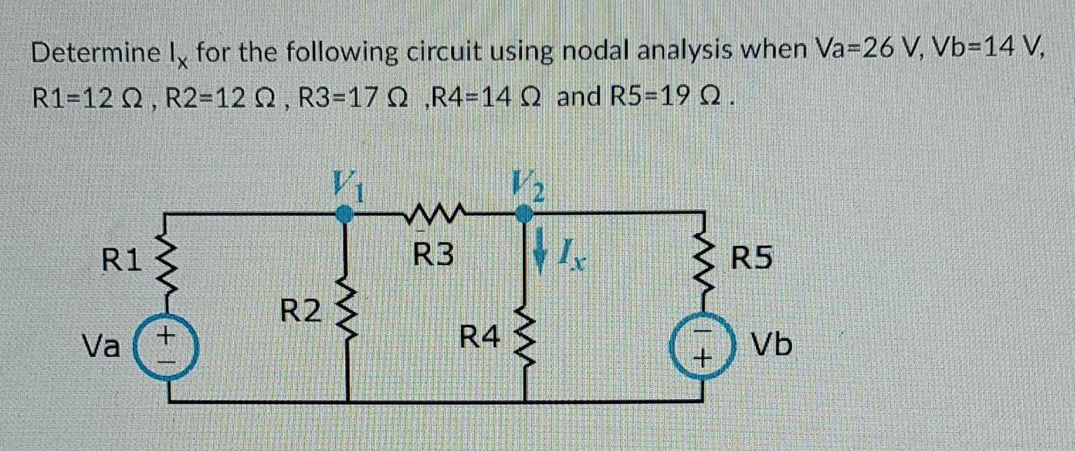 Solved Determine Ix for the following circuit using nodal | Chegg.com