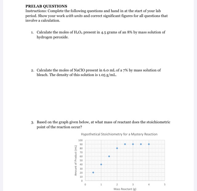 Solved PRELAB QUESTIONS Instructions: Complete the following | Chegg.com