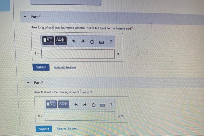 Solved A rocket blasts off vertically from rest on the | Chegg.com