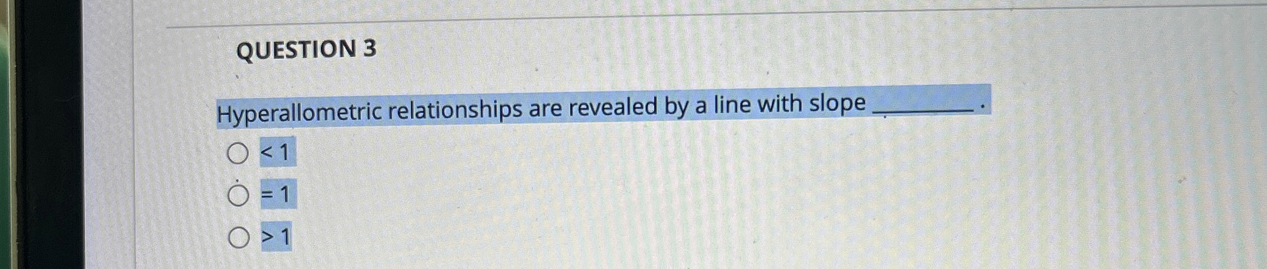 Solved QUESTION 3Hyperallometric relationships are revealed | Chegg.com