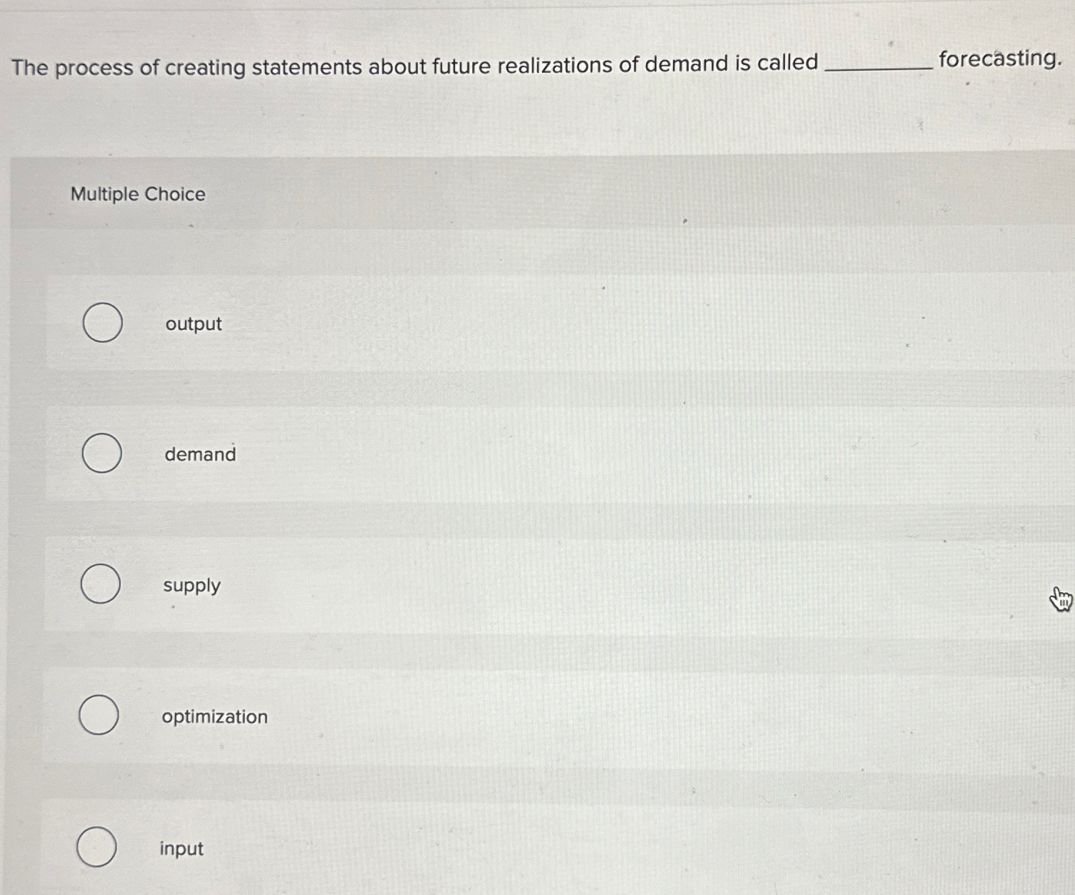 Solved The process of creating statements about future | Chegg.com