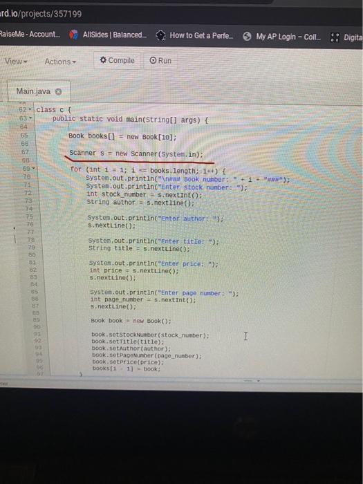 Solved rd.io/projects/357199 Niew = Actionsw Compite C | Chegg.com