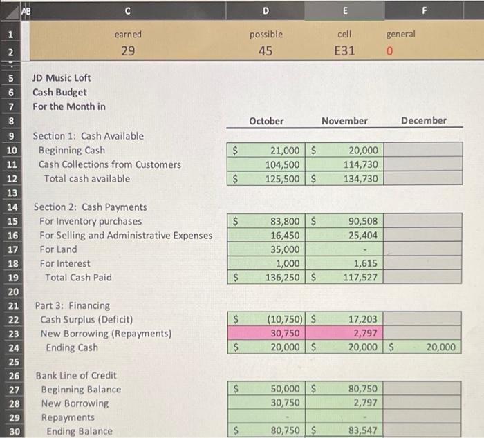 Solved please use excel formulas if possible. need help with | Chegg.com