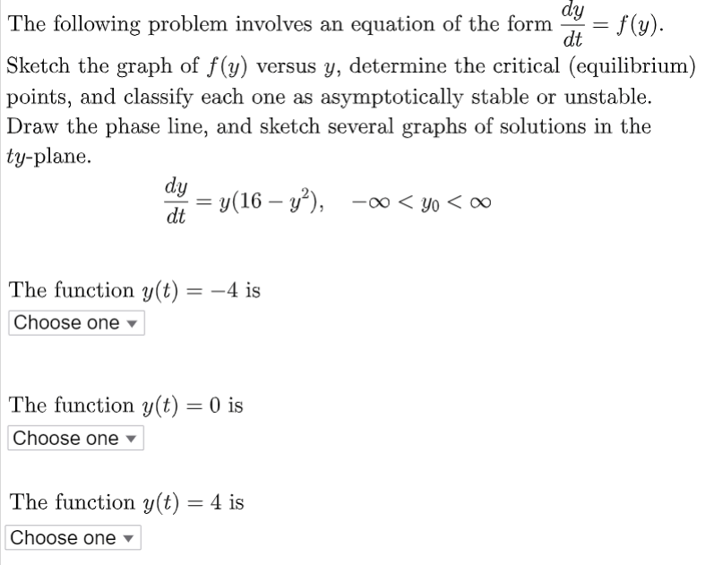 Solved The following problem involves an equation of the | Chegg.com