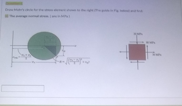 Solved find first principal stress second principal stress | Chegg.com