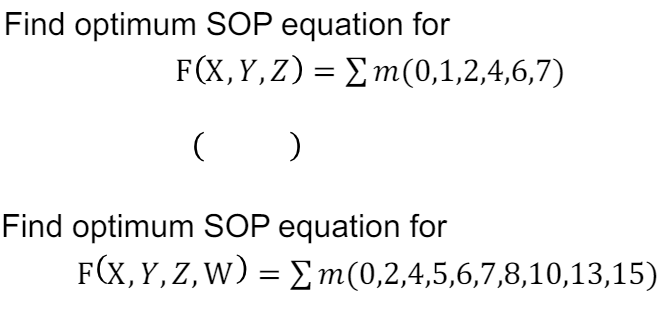 Solved Find optimum SOP equation | Chegg.com