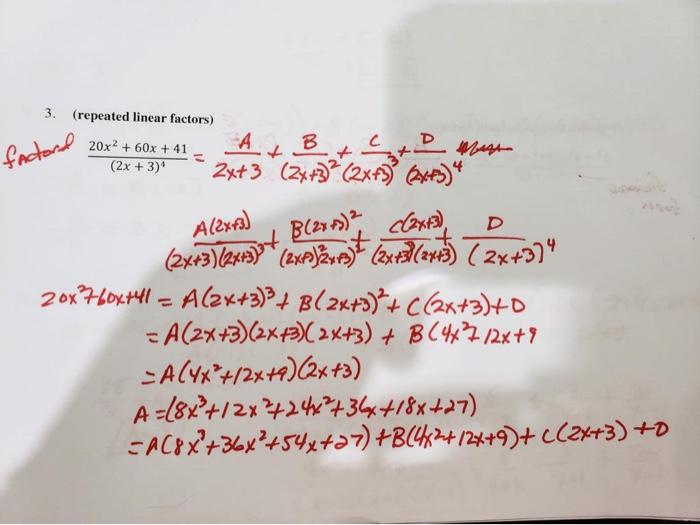 Solved 2. (repeated linear factors) | Chegg.com