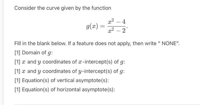 Solved Consider the curve given by the function | Chegg.com