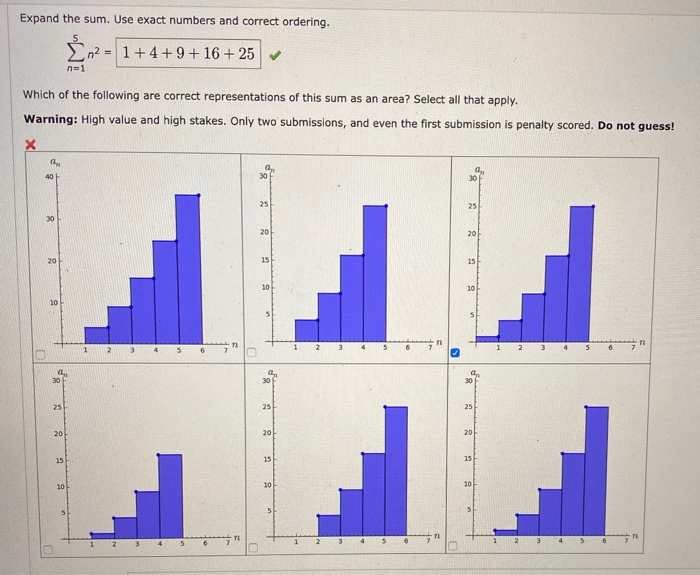 Solved Expand the sum. Use exact numbers and correct | Chegg.com