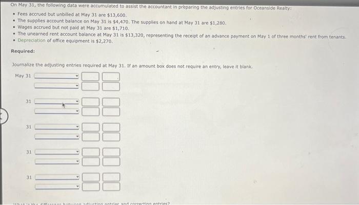 Solved On May 31, the folfowing dato were accumulated to | Chegg.com