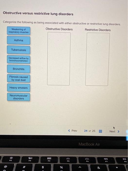 Solved Obstructive versus restrictive lung disorders | Chegg.com