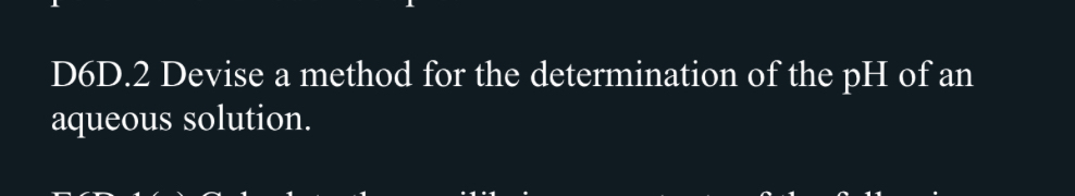 Solved D6D. 2 ﻿Devise a method for the determination of the | Chegg.com