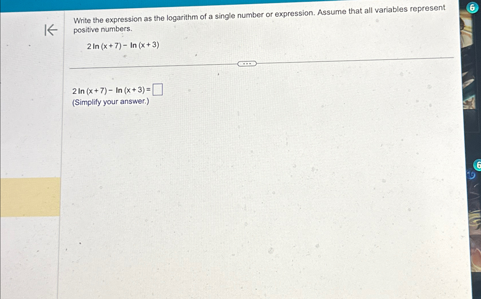 Solved Write the expression as the logarithm of a single | Chegg.com