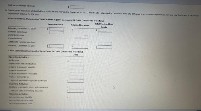 Solved Excel Activity: Financial Statements, Cash Flow, and | Chegg.com