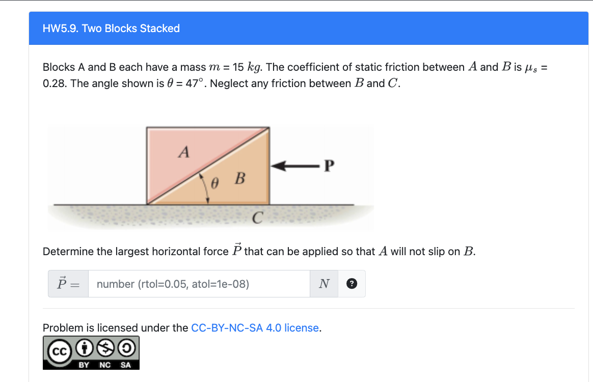 Solved Blocks A and B ﻿each have a mass m=15kg. ﻿The | Chegg.com