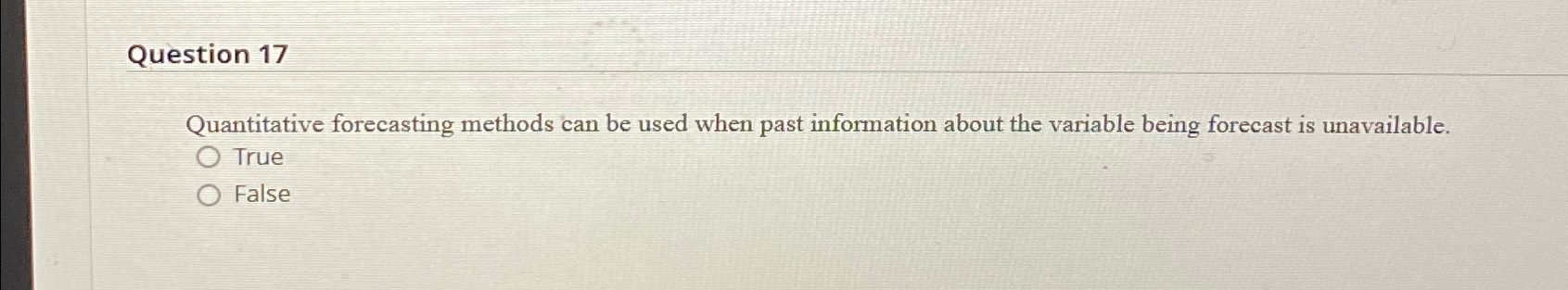 Solved Question 17Quantitative forecasting methods can be | Chegg.com