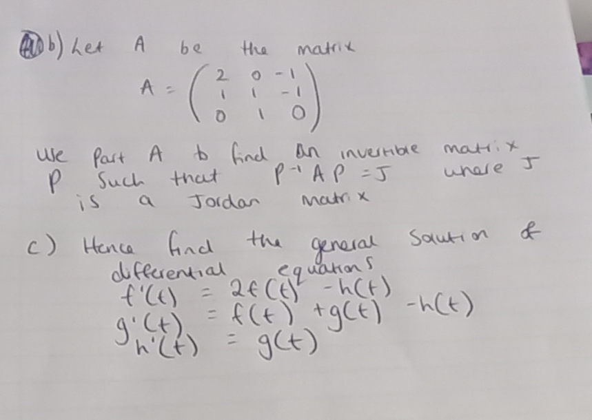 (1) ﻿Suppose that A ﻿is a 3×3 ﻿matrix and that V1 ﻿is | Chegg.com