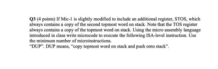 Solved Q3 (4 points) If Mic-1 is slightly modified to | Chegg.com