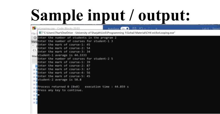 Solved Problem #3: Student program Write a C++ program that | Chegg.com