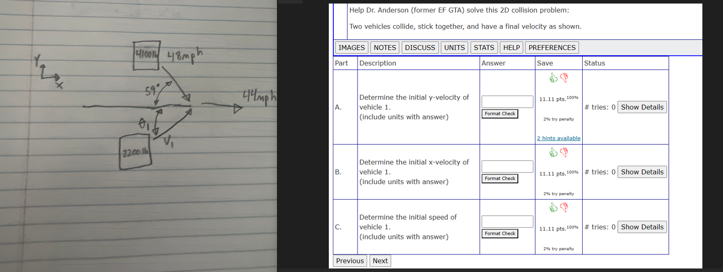 Solved Help Dr. ﻿Anderson (former EF GTA) ﻿solve this 2D | Chegg.com
