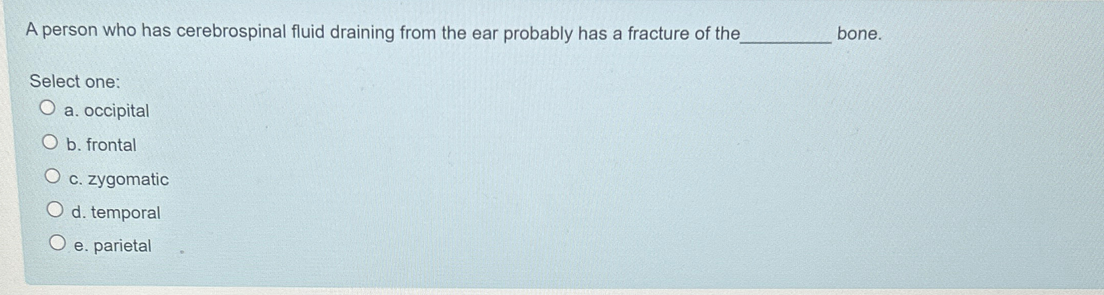Solved A person who has cerebrospinal fluid draining from | Chegg.com