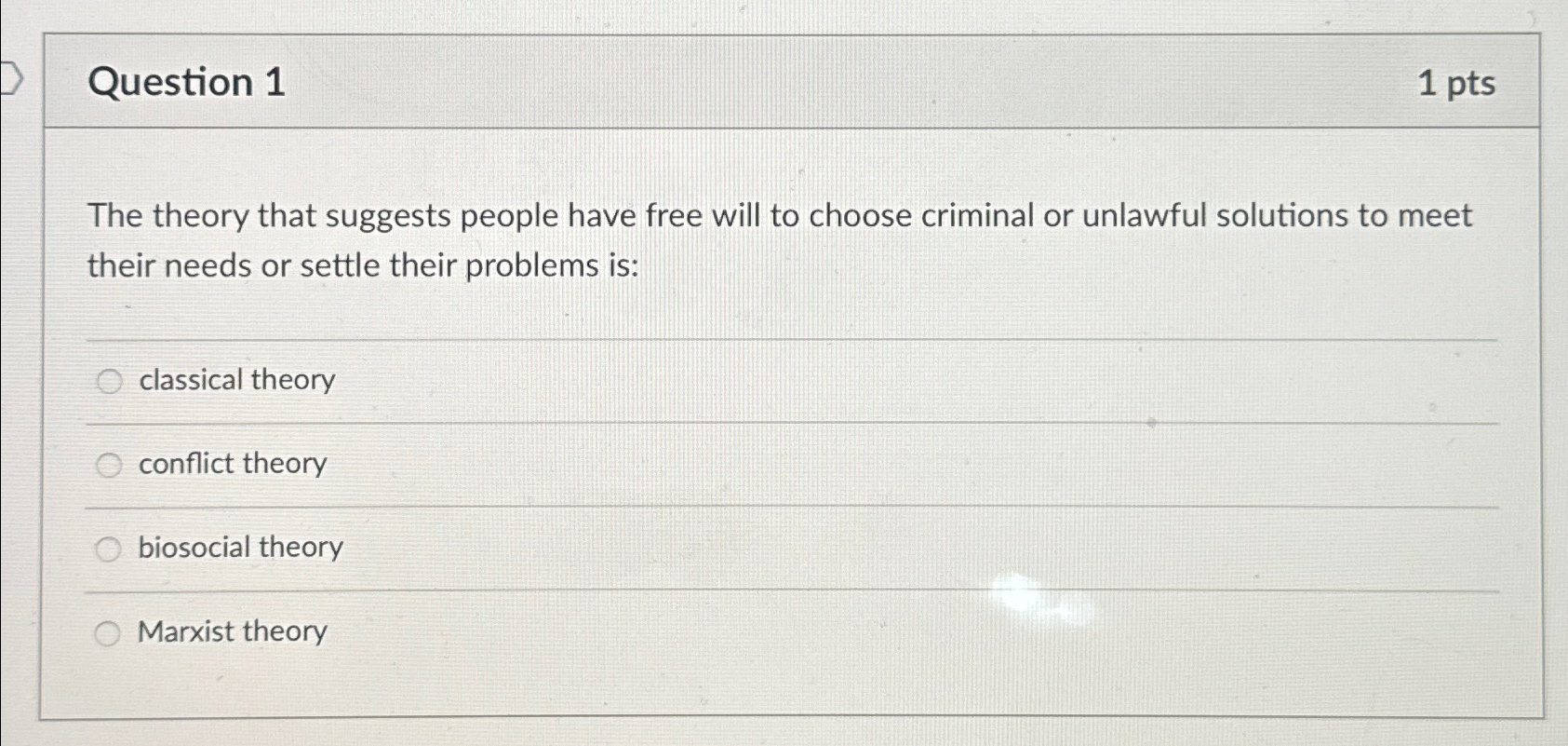 Solved Question 11ptsThe theory that suggests people have | Chegg.com