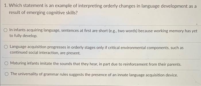 Solved 1. Which statement is an example of interpreting | Chegg.com