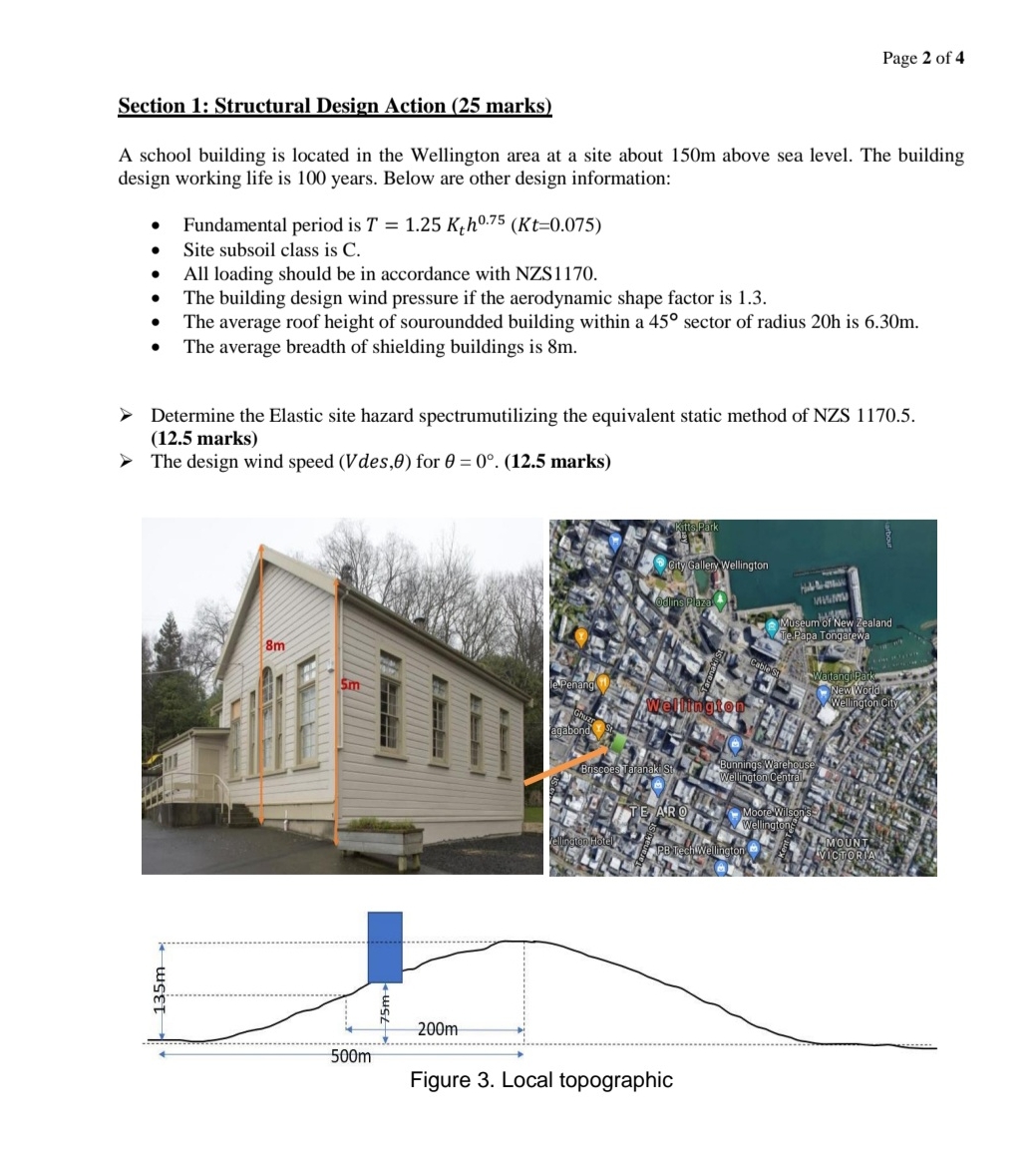 Solved Page 2 ﻿of 4Section 1: Structural Design Action (25 | Chegg.com
