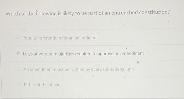 Which of the following is likely to be part of an | Chegg.com