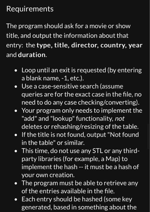 Solved Input File Details The file is structured as | Chegg.com