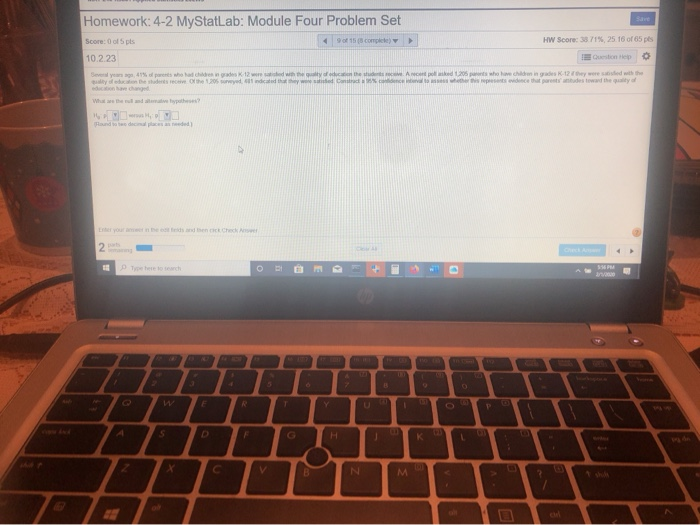 Solved Homework: 4-2 MyStatLab: Module Four Problem Set | Chegg.com