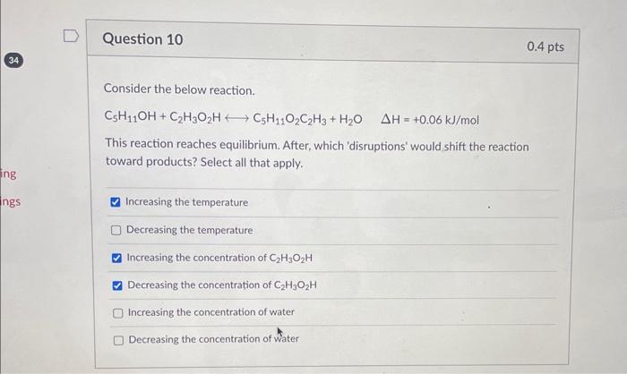 Solved Consider the below reaction. | Chegg.com