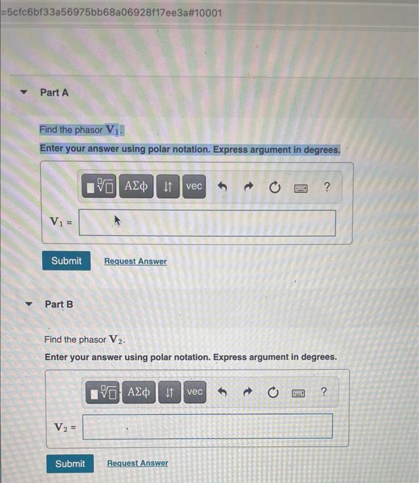 Solved Find the phasor V1. Enter your answer using polar | Chegg.com