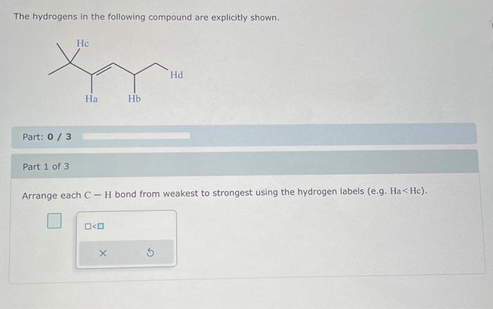 Solved The hydrogens in the following compound are | Chegg.com