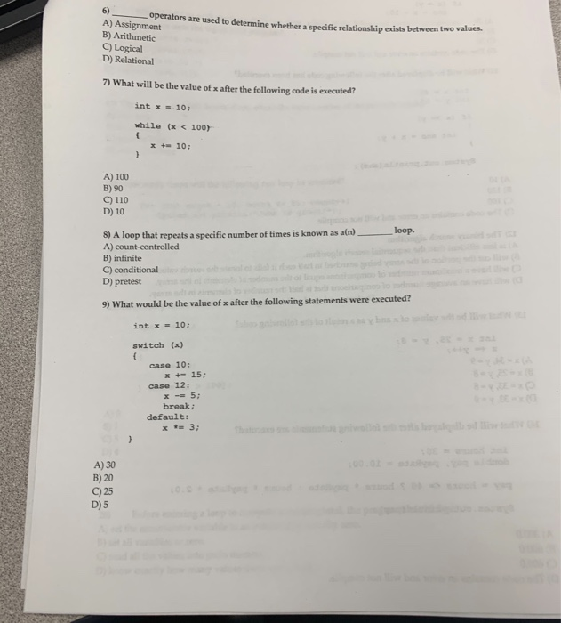 Solved 6) operators are used to determine whether a specific | Chegg.com