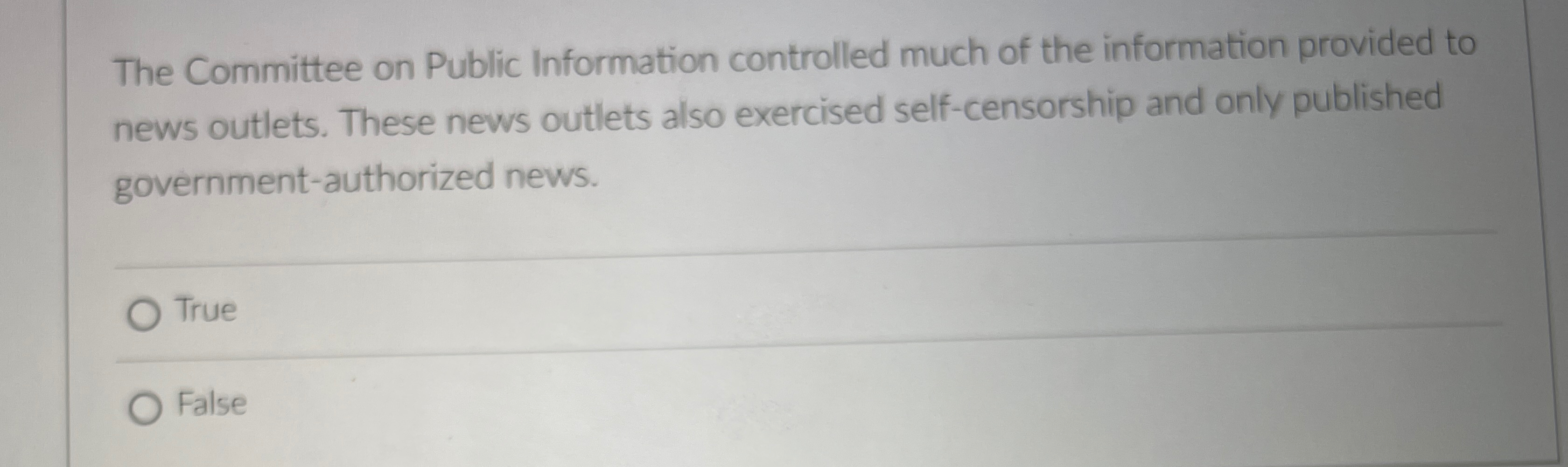 Solved The Committee on Public Information controlled much | Chegg.com