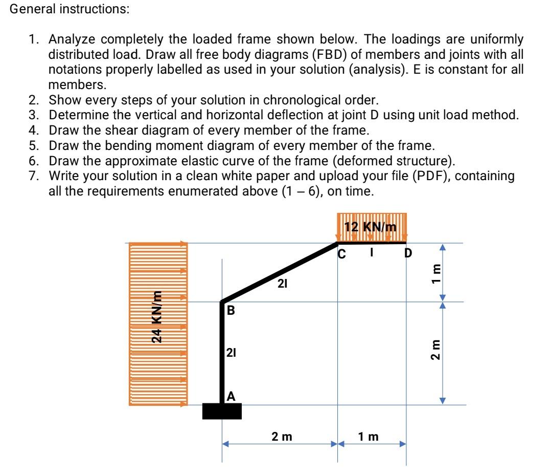 Solved General instructions: 1. Analyze completely the | Chegg.com