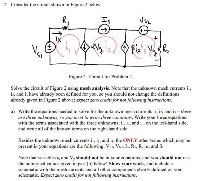 Solved 2. Consider the circuit shown in Figure 2 below. | Chegg.com