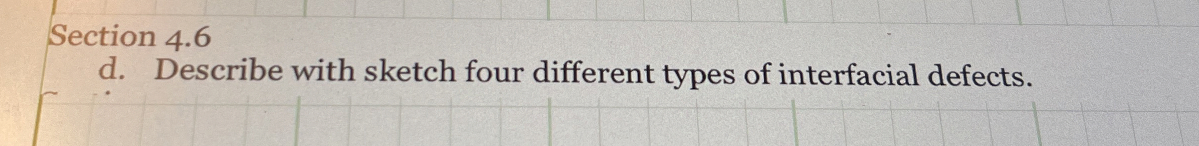Solved Section 4.6d. ﻿Describe with sketch four different | Chegg.com