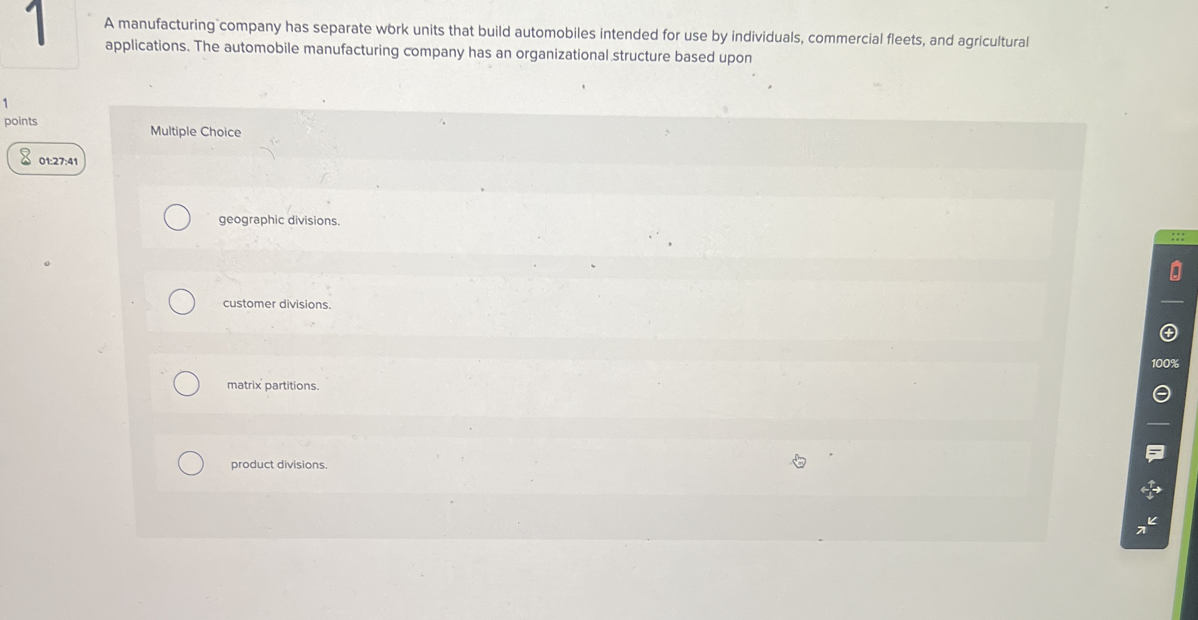 Solved 1A manufacturing company has separate work units that | Chegg.com