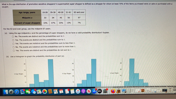 Solved What is the age distribution of promotion-sensitive | Chegg.com
