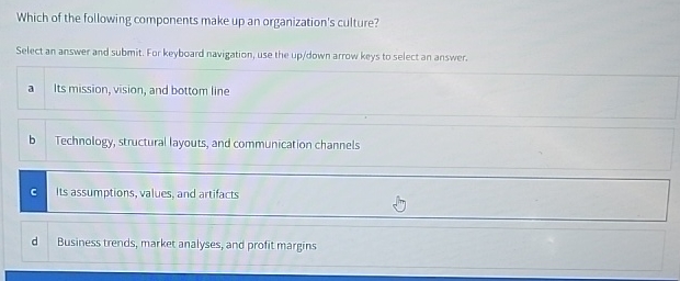 Solved Which of the following components make up an | Chegg.com