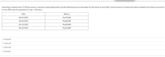 of lune 2022. (Use the equivalence 1 vear =365 dims.) | Chegg.com
