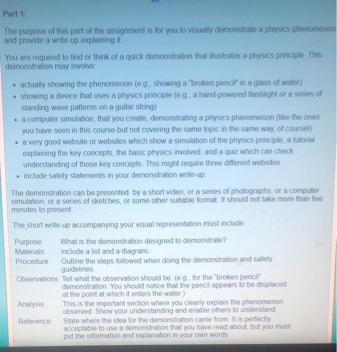 Solved Part 1: The purpose of this part of the assignment is | Chegg.com