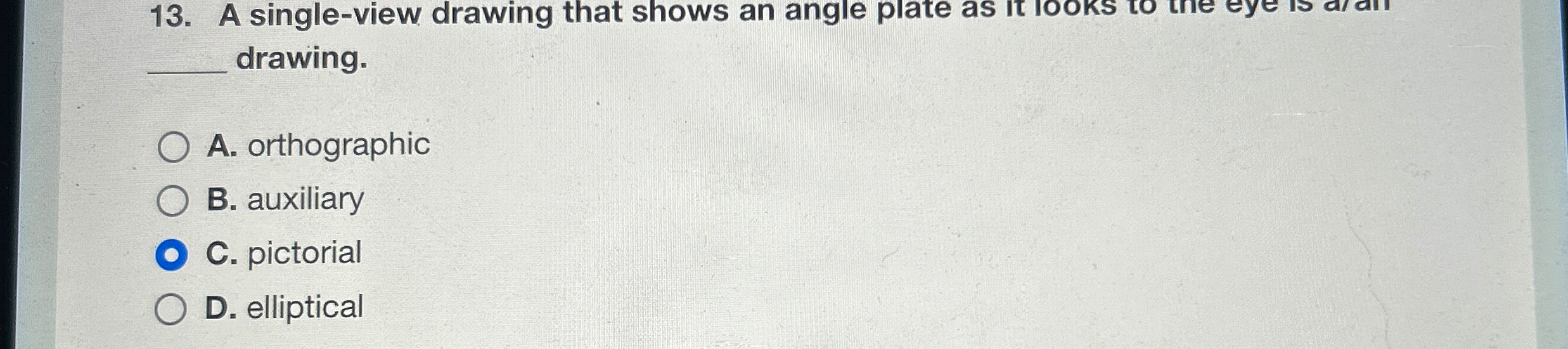 Solved A single-view drawing that shows an angle plate as it | Chegg.com