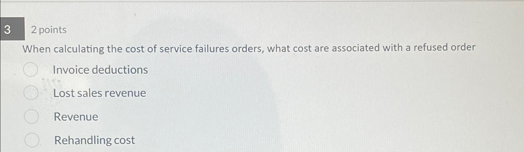 Solved 3 ﻿pointsWhen calculating the cost of service | Chegg.com