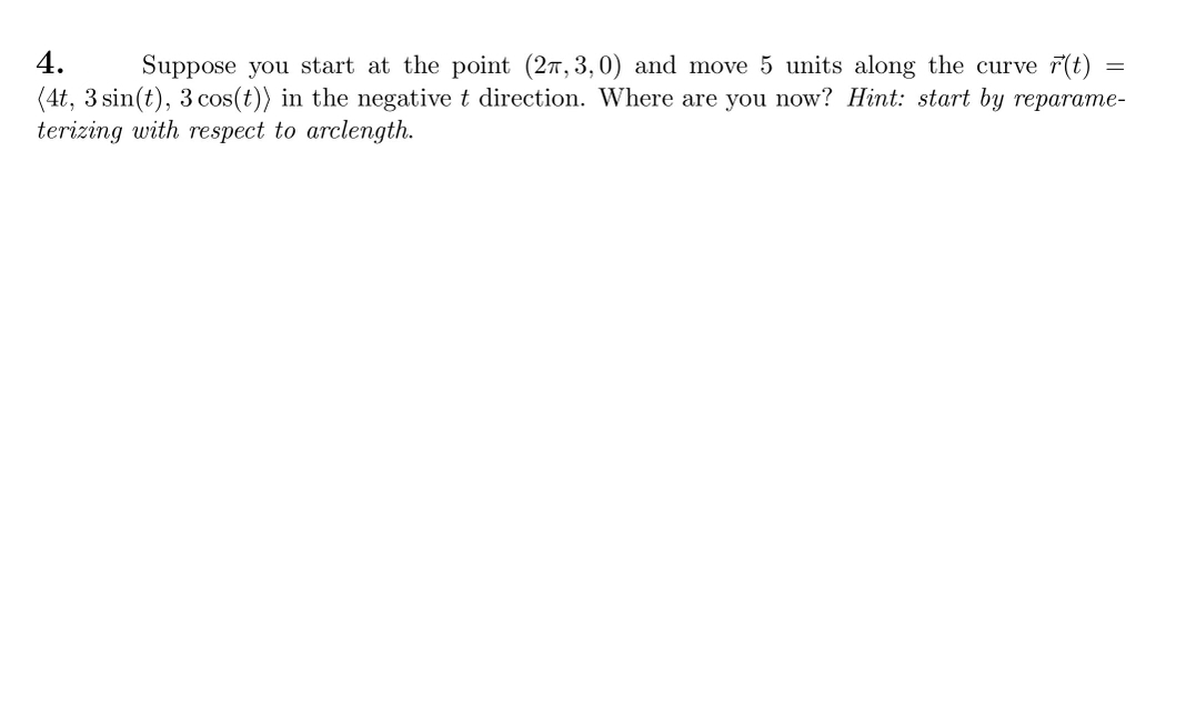 Solved Suppose you start at the point (2π,3,0) ﻿and move 5 | Chegg.com