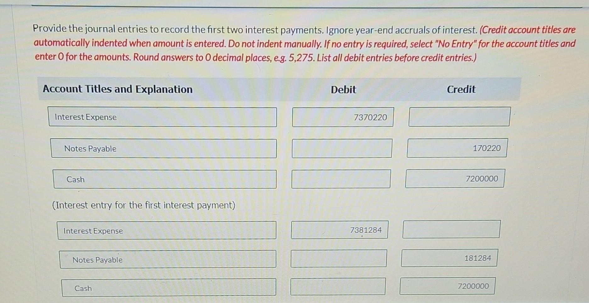 Solved Provide the journal entries to record the first two | Chegg.com