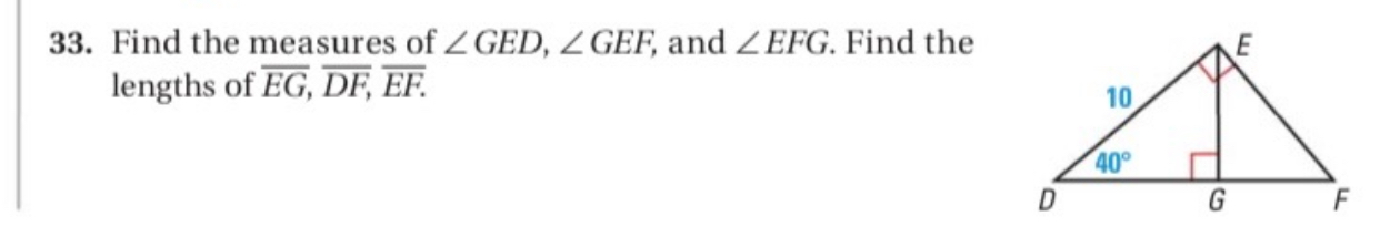 Solved Find the measures of ??GED,?GEF, ﻿and ??EFG. ﻿Find | Chegg.com